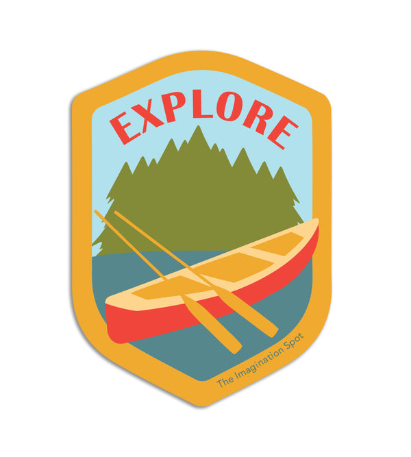 Vinyl Stickers - Explore - canoe sticker - The Imagination Spot