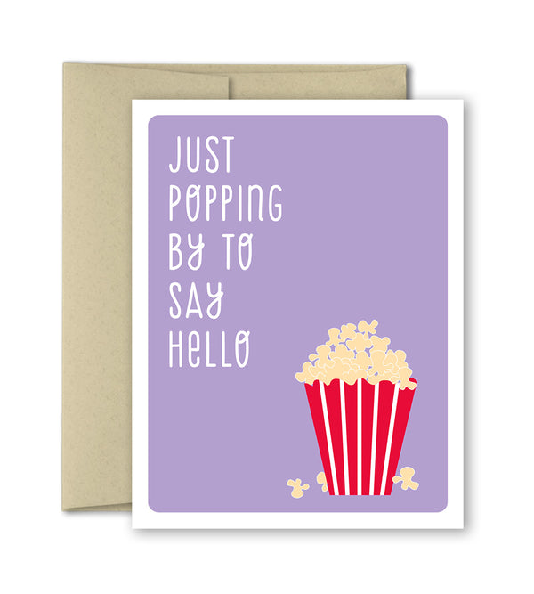 Hello Card - Just Popping By - The Imagination Spot