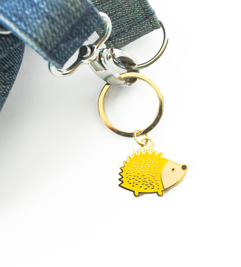 Hedgehog Keychain - Hard enamel key chain - The Imagination Spot
