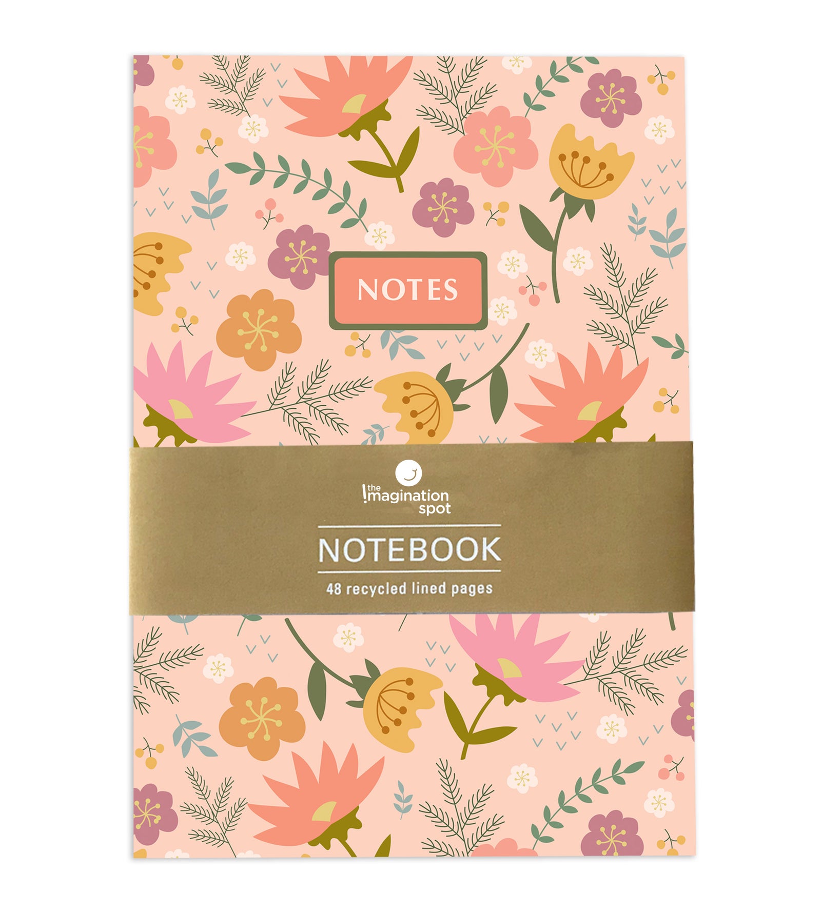 Peach Floral Notebook Journal - The Imagination Spot